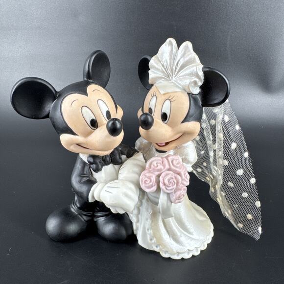 Disney | Other | Vintage Disney Minnie Mickey Bride Groom Wedding ...
